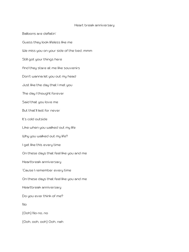 Heartbreak Anniversary | PDF
