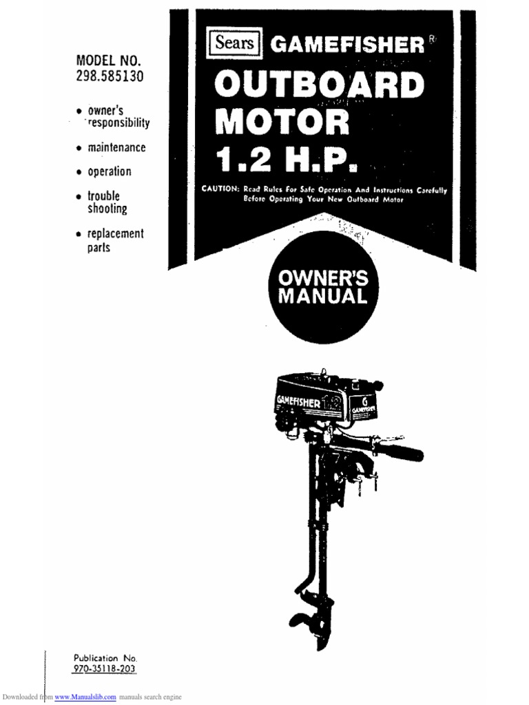 Gamefisher 7.5 Outboard Motor Manual | PDF | Ignition System | Carburetor