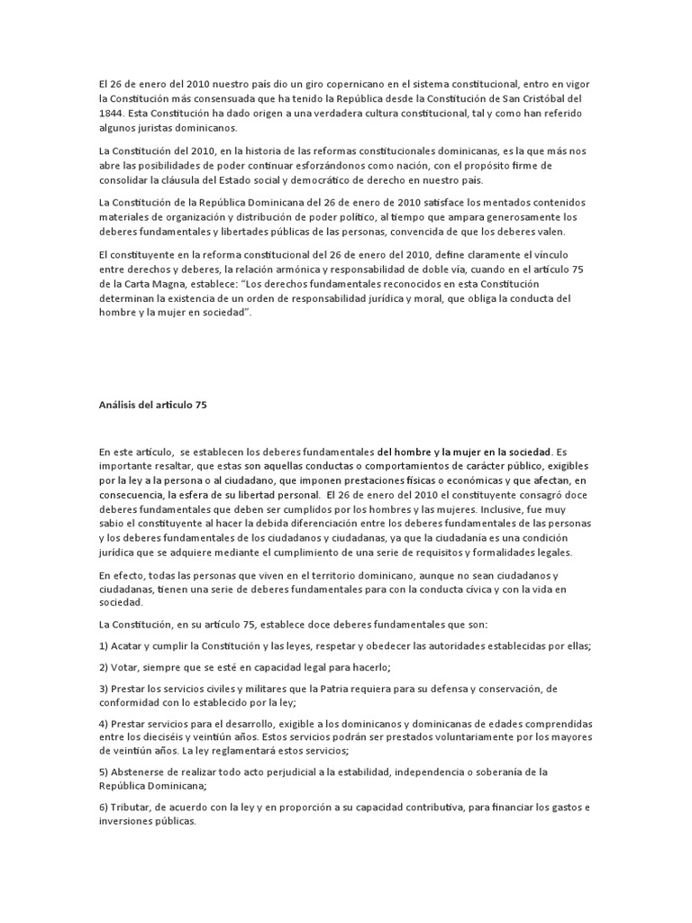 Análisis del Artículo 75 Constitucional | PDF | Constitución | Democracia