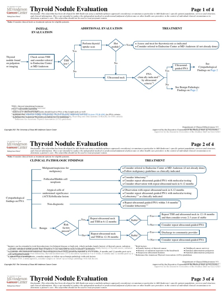 Clin Management Thyroid Nodule Eval Web Algorithm | PDF | Glands | Thyroid