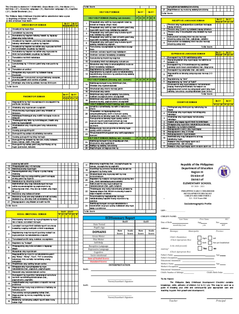 ECCD-Tagalog Kinder | PDF