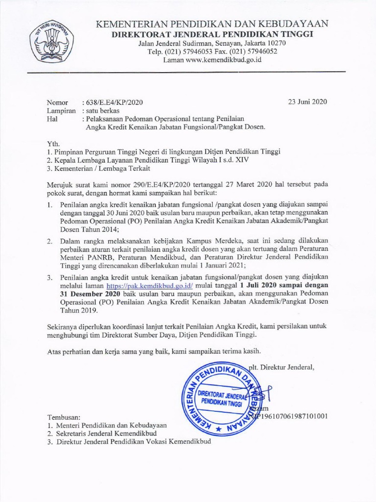 Lampiran Surat PAK | PDF