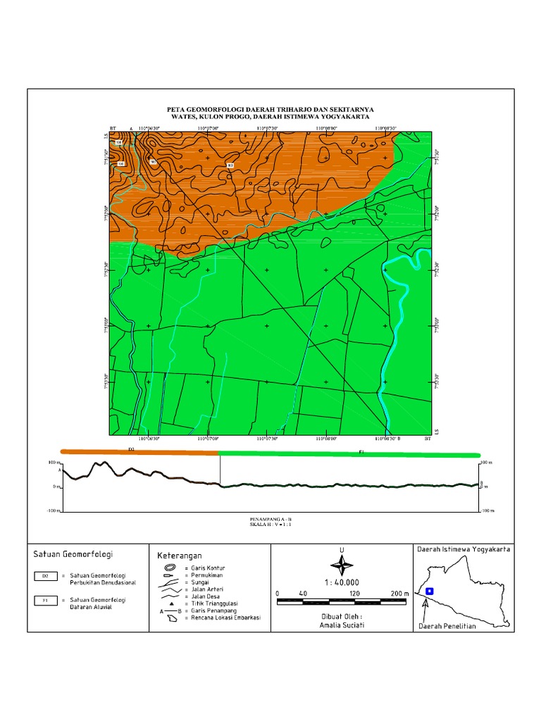 Peta Geomorfologi Daerah Wates | PDF