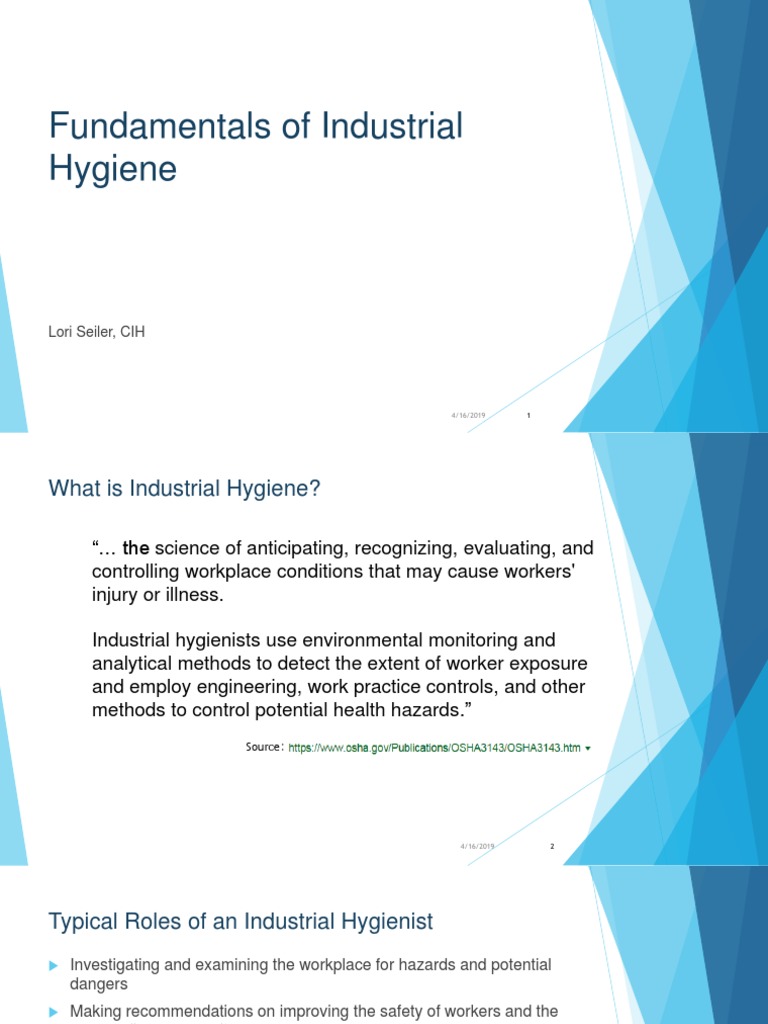 Fundamentals of Industrial Hygiene Overview | PDF | Occupational ...