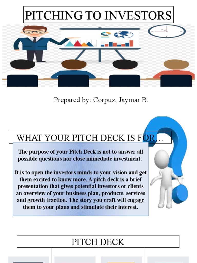 Pitching To Investors | PDF | Investor | Market (Economics)