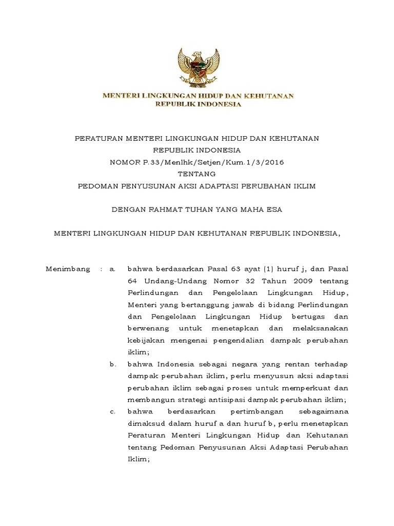 3.p.33 TTG Penyusunan Aksi Adaptasi Perubahan Iklim | PDF