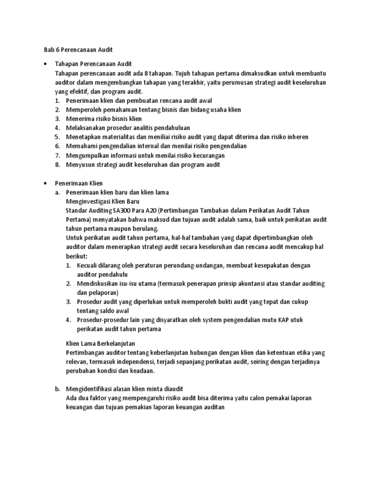 MuhammadJamaludin - Pertemuan 8 - Perencanaan Audit | PDF