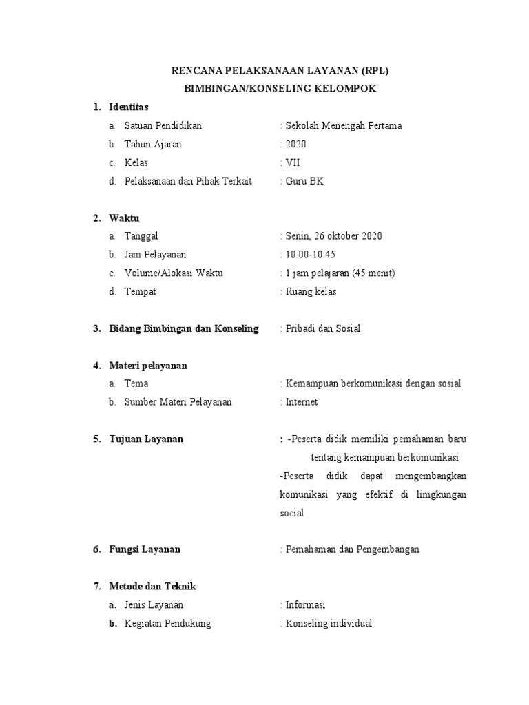 RPL Bimbingan Kelompok | PDF