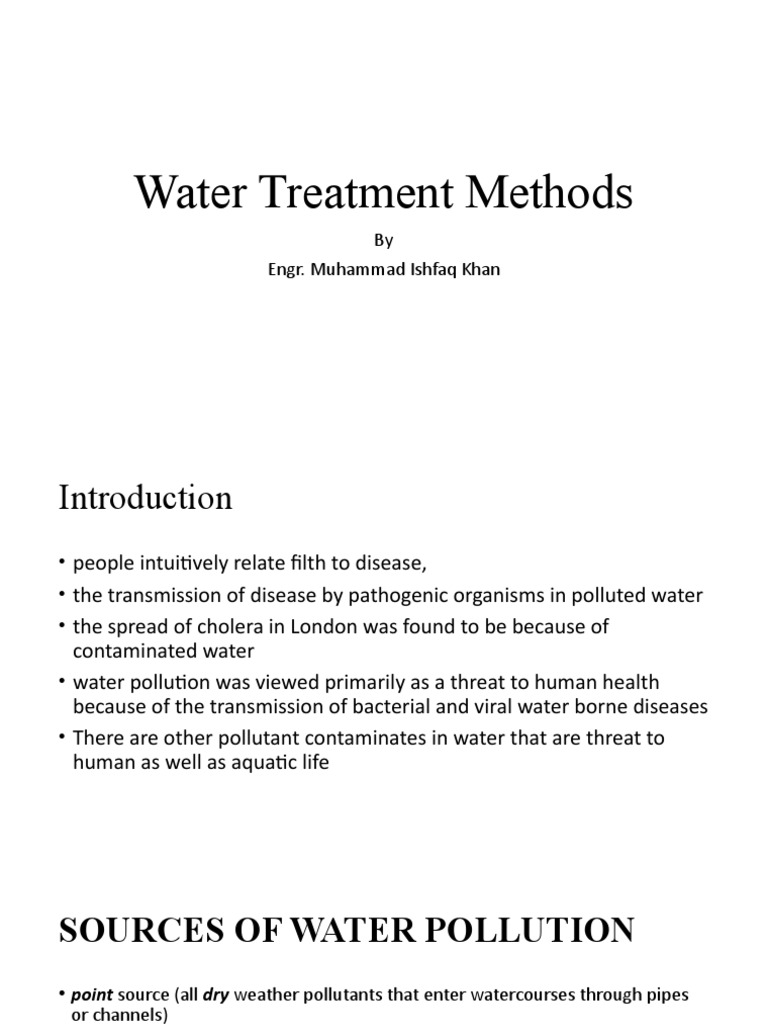 Water Treatment Chemistry Topic | PDF | Water Pollution | Sewage Treatment