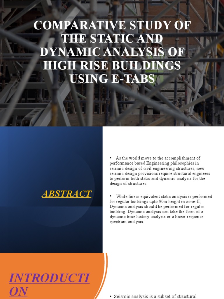 Comparative Study of The Static and Dynamic Analysis of High Rise ...