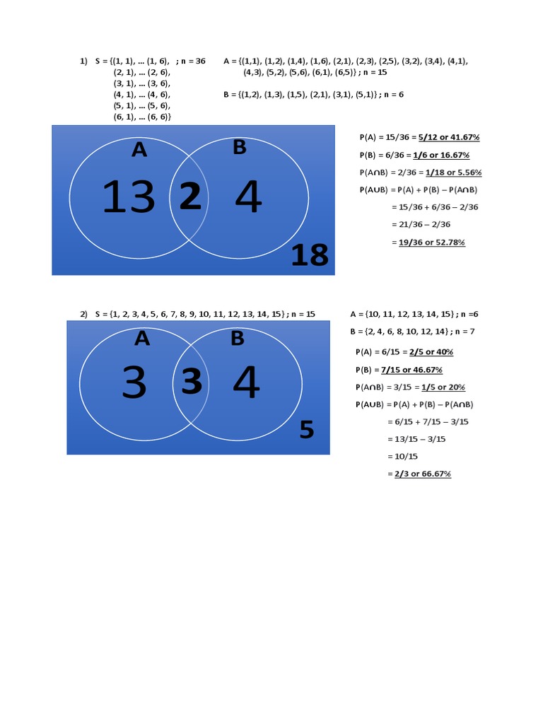 Probability With Venn Diagram' | PDF | Teaching Methods & Materials
