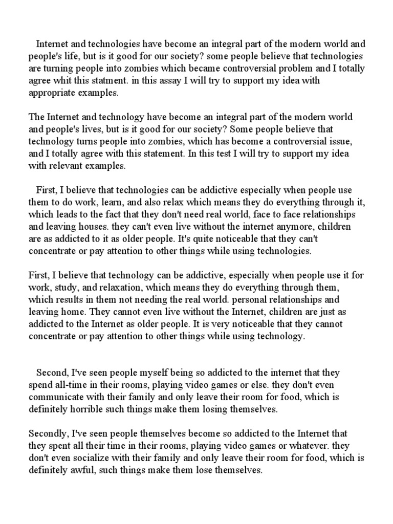 Tecnologies Turn People Into Zombies | PDF | Internet | Communication