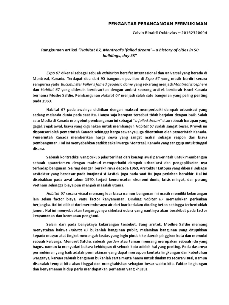 Tugas - 3 - Rangkuman Habitat 67 | PDF | Pengelolaan Keuangan & Uang | Griya & Taman