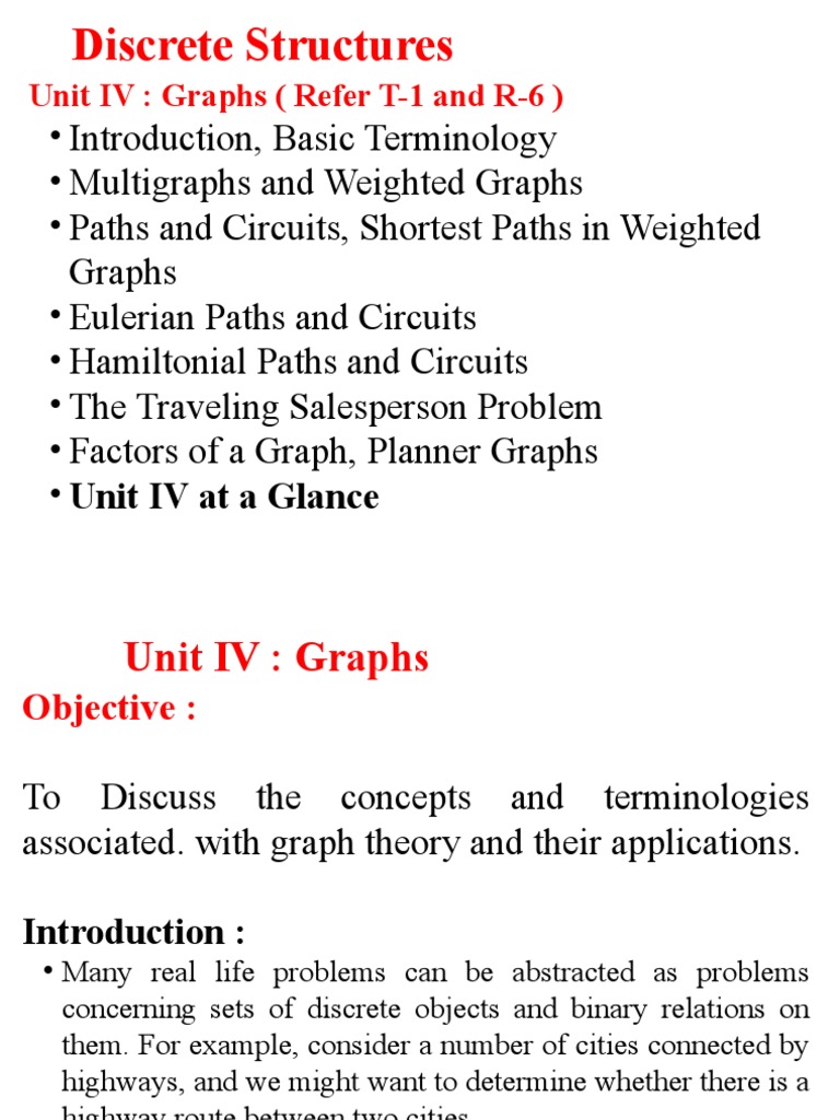 Dis STR Unit IV | PDF | Vertex (Graph Theory) | Graph Theory