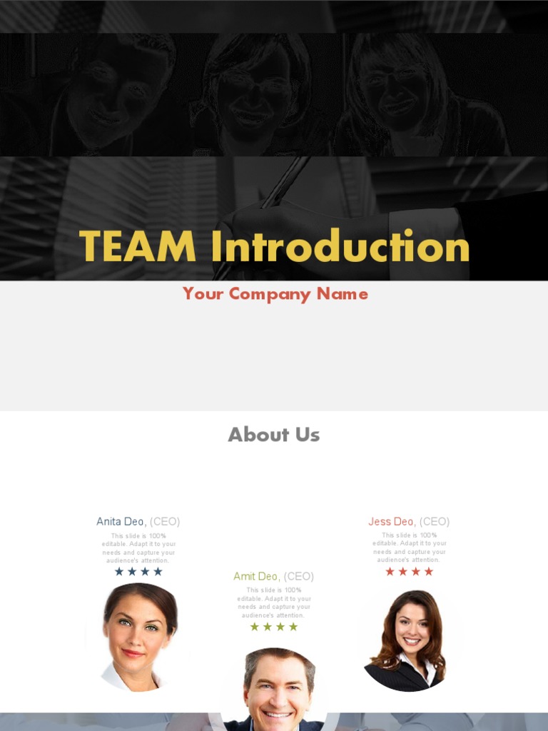 Team Introduction Overview | PDF | Expert | Psychology