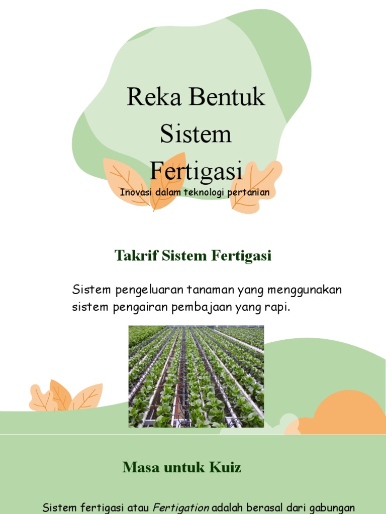 Reka Bentuk Sistem Fertigasi | PDF
