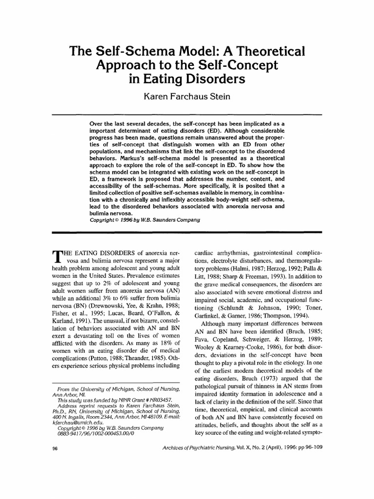 The Self-Schema Model (A Theoretical Approach To The Self-Concept in ...