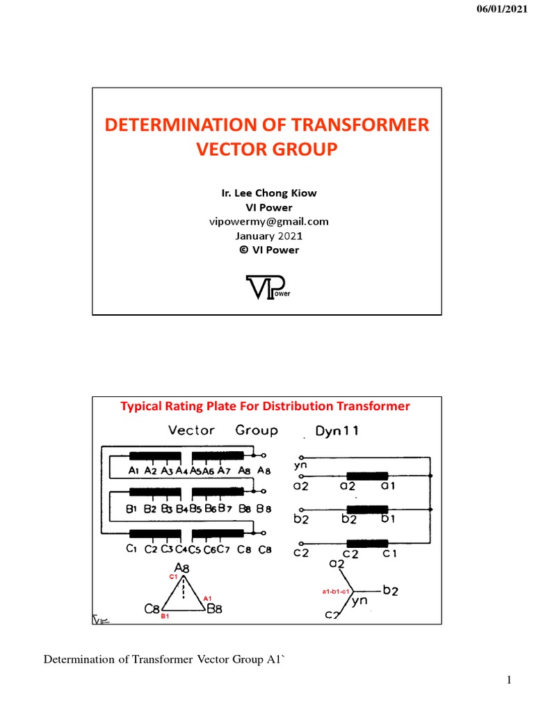 1b.drawing Vector Groups A1 | PDF | Transformer | Electromagnetism