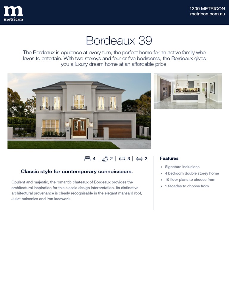 Bordeaux 39 Home Design Overview | PDF | Bedroom | Buildings And Structures