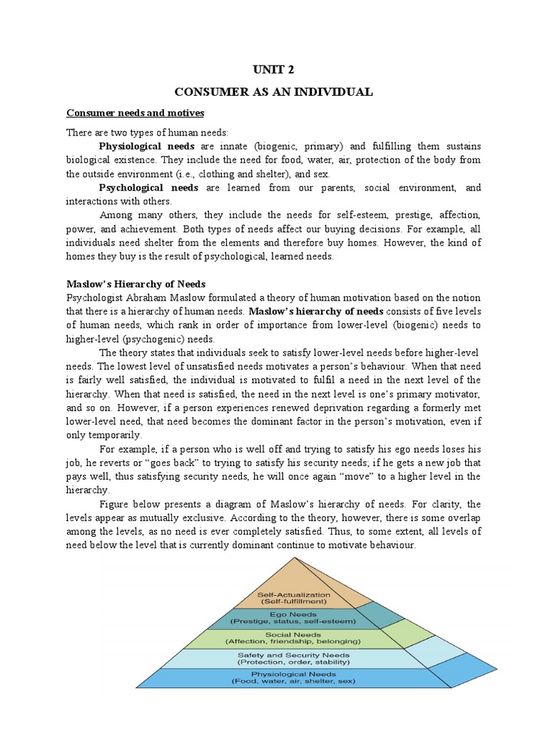 Unit 2 Consumer As An Individual | PDF | Id | Perception