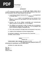 Sample Joint Affidavit of 2 Disinterested Person | PDF