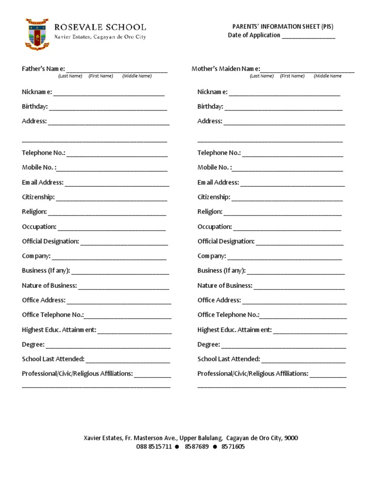 1 Parents Information Sheet | PDF | Supernatural | Social Institutions