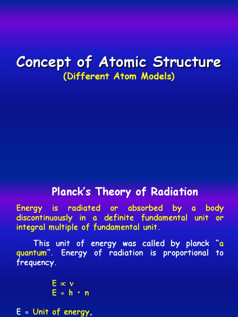 Different Atom Models | PDF | Electron | Energy Level
