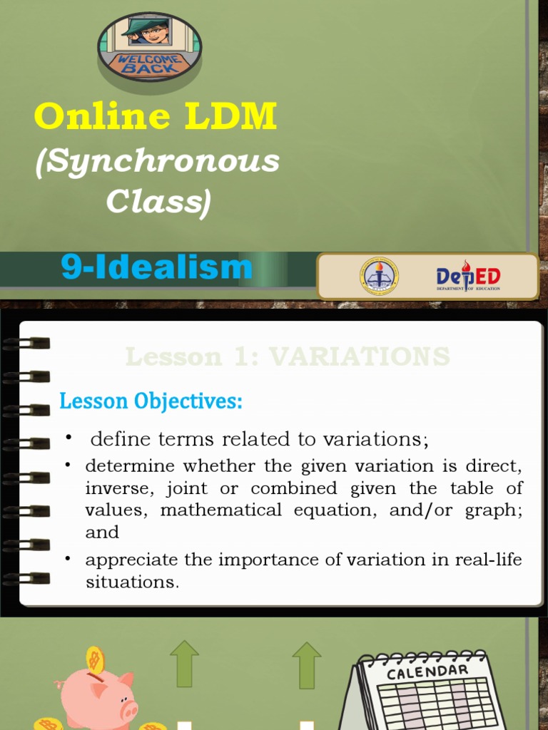 Illustrating Variation | PDF | Variable (Mathematics) | Equations
