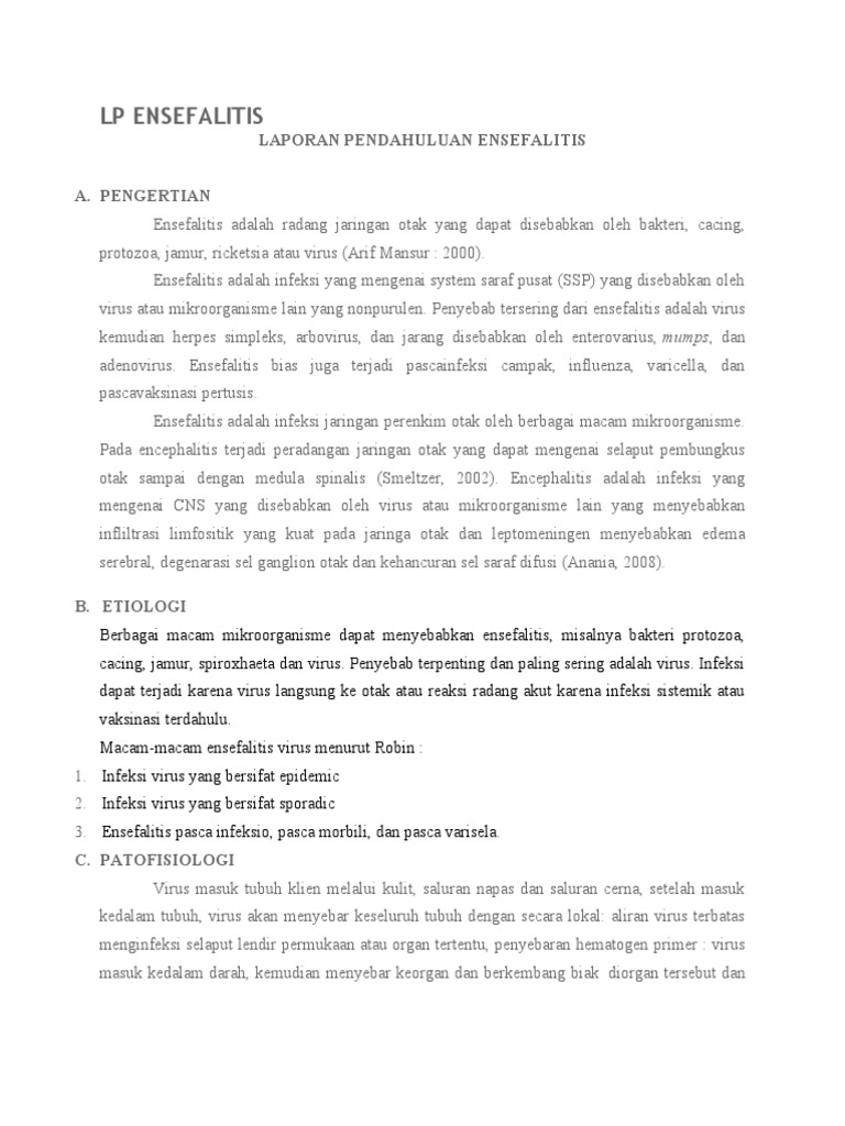 Panduan Lengkap tentang Ensefalitis | PDF