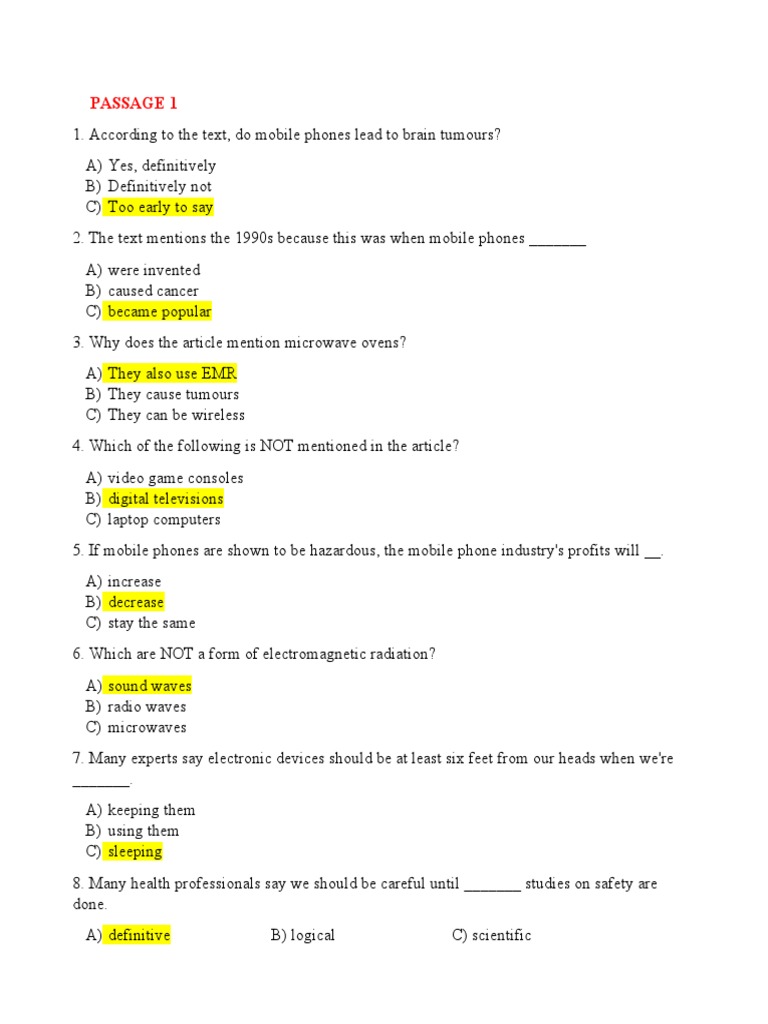 Reading 1 - Questions Only | PDF | Information And Communications ...
