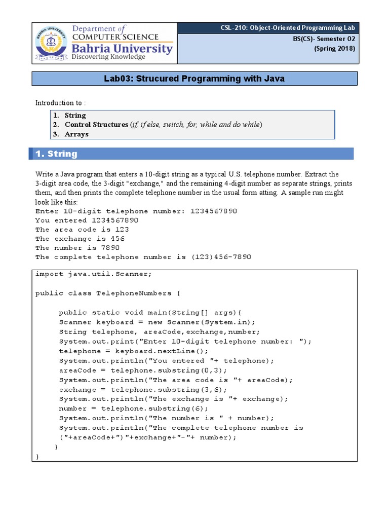 Lab 03 - Structured Programming | PDF | Body Mass Index | Computer ...