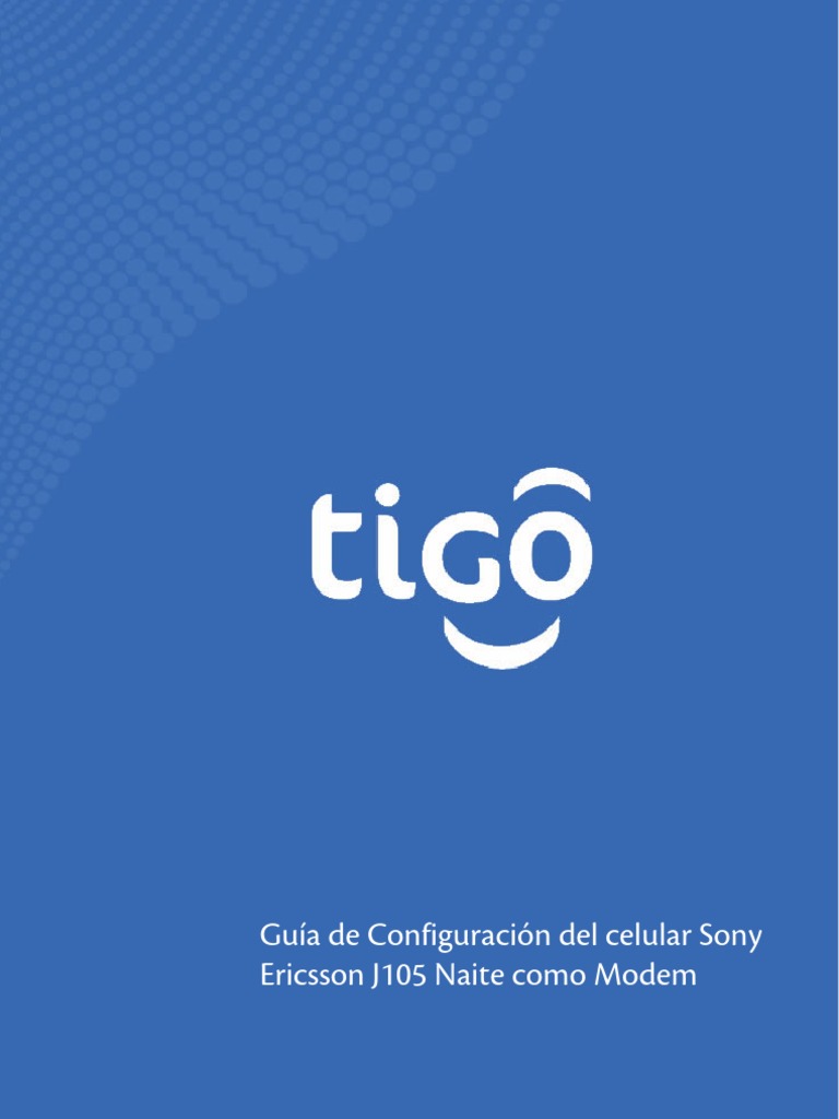 Guia de Configuracion Del Celular Como MODEM Sony Ericsson J105 Naite ...
