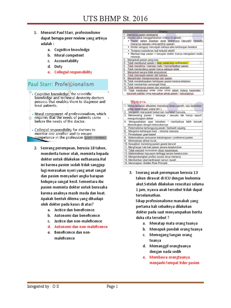 UTS BHMP St.16-Jawab | PDF | Kesehatan Holistik | Sains & Matematika