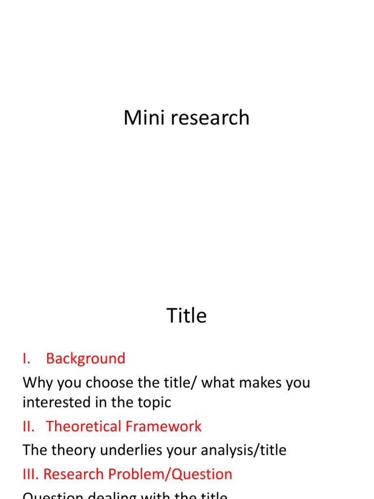 Mini Research | PDF