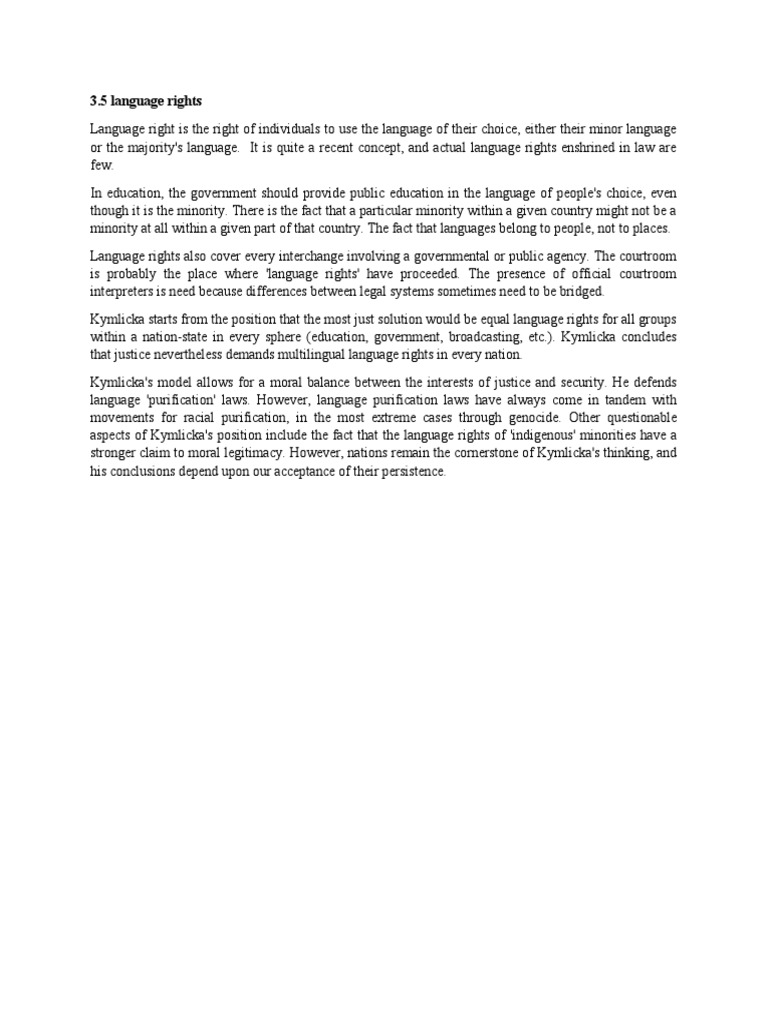 Language Rights | PDF