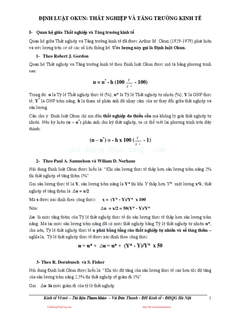 (KTVM) - Kinh-Te-Vi-Mo-1 - Okun-2 - That-Nghiep - Tang-Truong-Va-Lam-Phat - (Nv-Dan ...