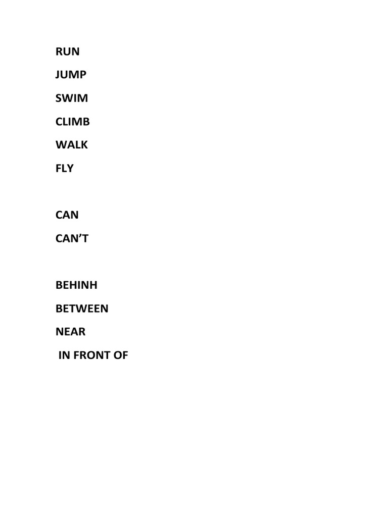 RUN Jump Swim Climb Walk FLY | PDF