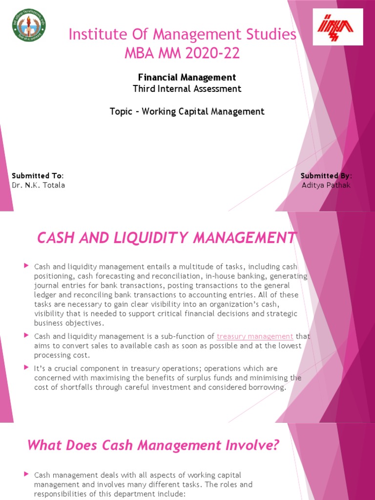 FM - Working Capital Management | PDF | Working Capital | Credit