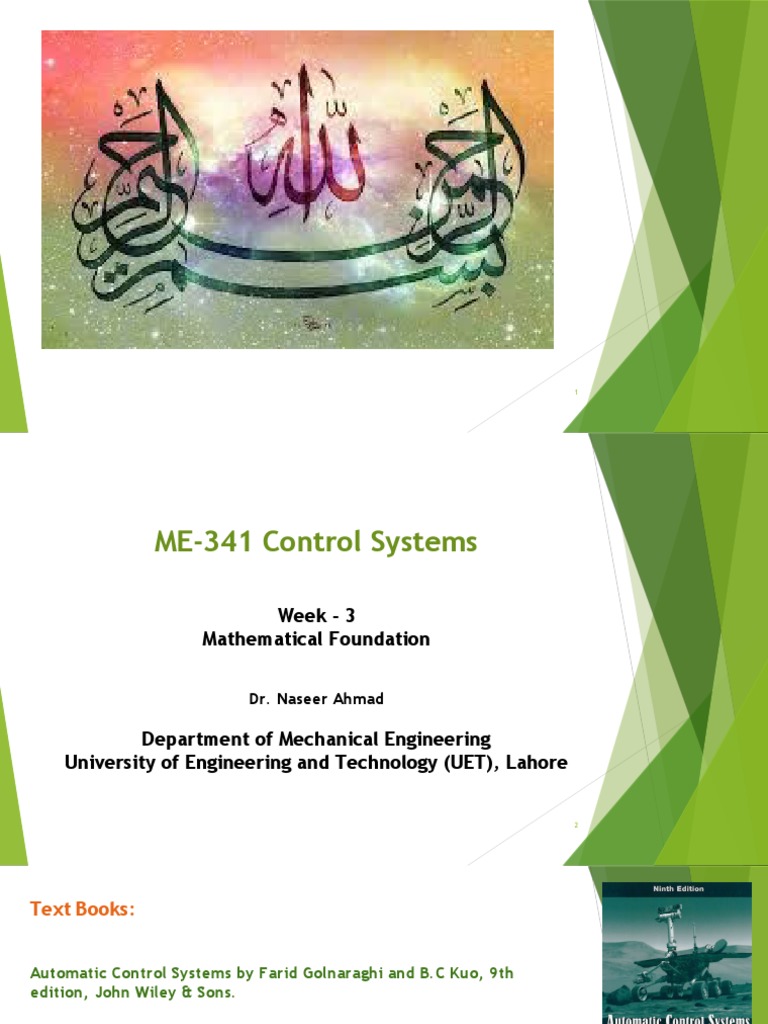 Control Systems: Mathematical Foundations | PDF | Laplace Transform ...