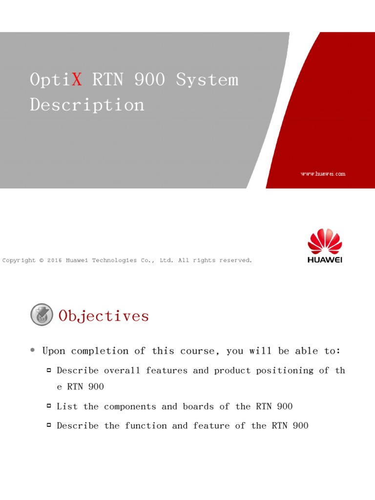02 - OTF802103 OptiX RTN 900 System 1.01 | PDF | Ethernet | Radio ...