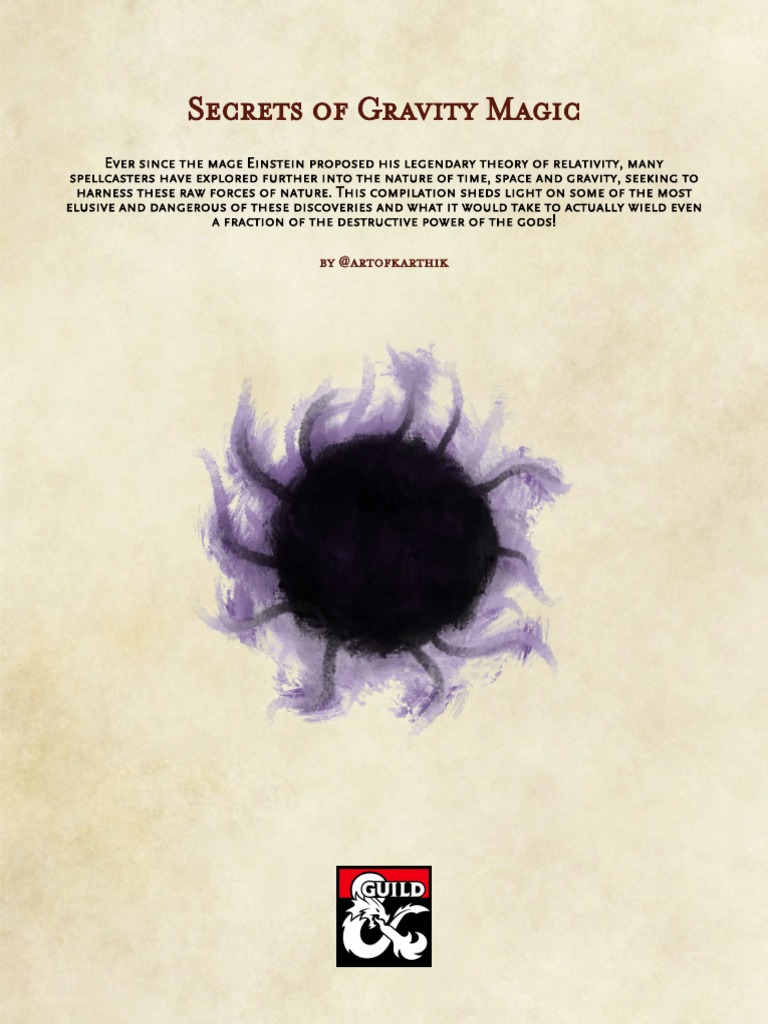 Secrets of Gravity Magic: A Document Detailing a Dark Elven Ritual to ...