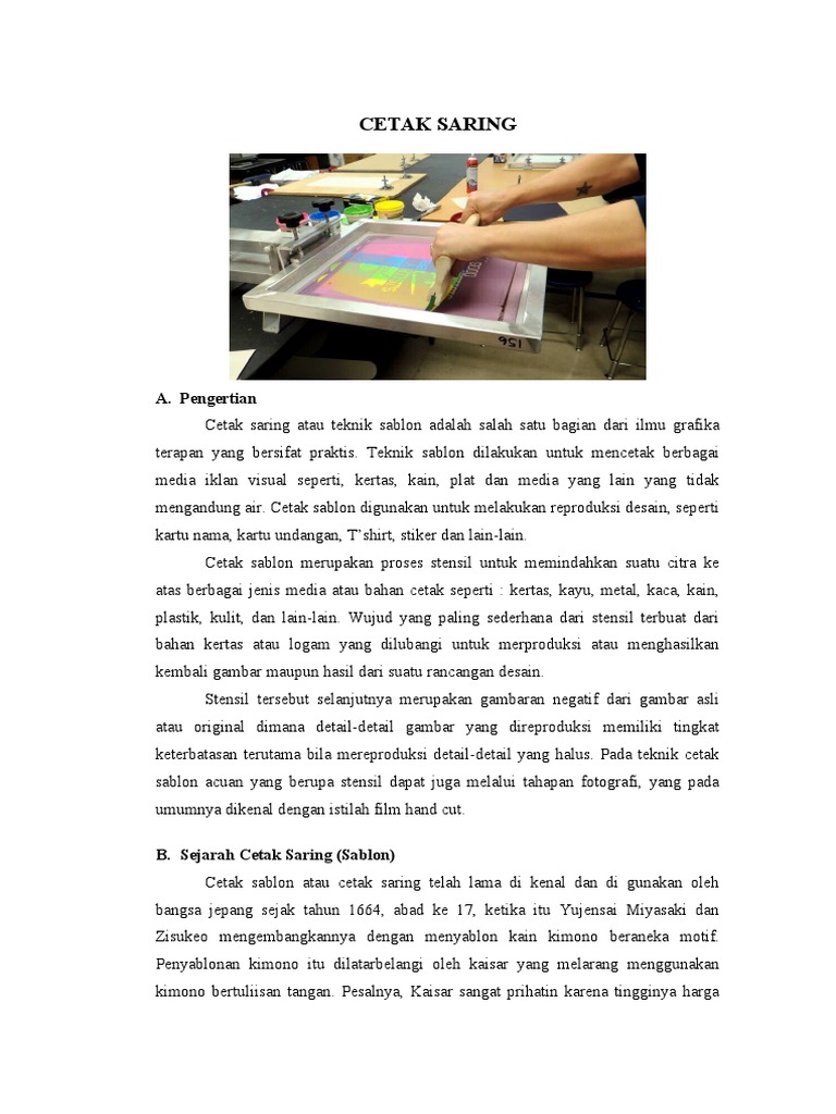 Cetak Saring | PDF