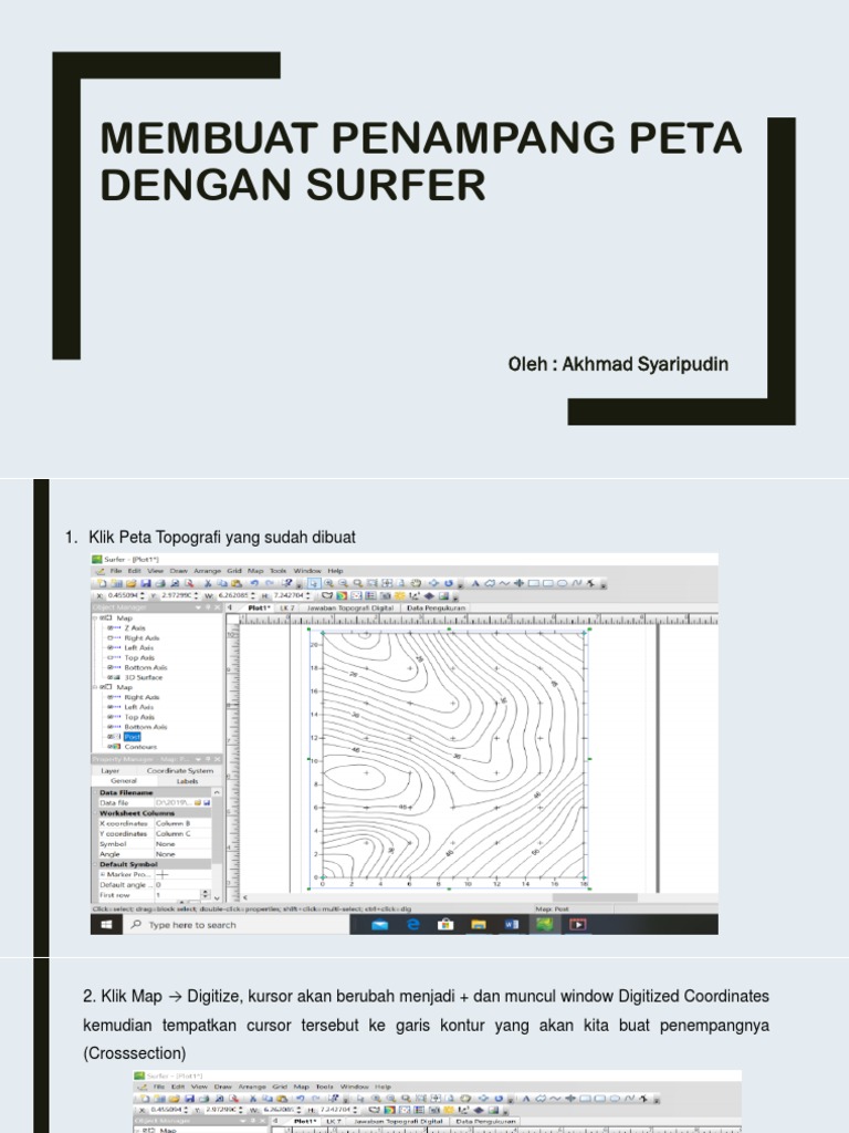 Membuat Penampang Dengan Surfer | PDF
