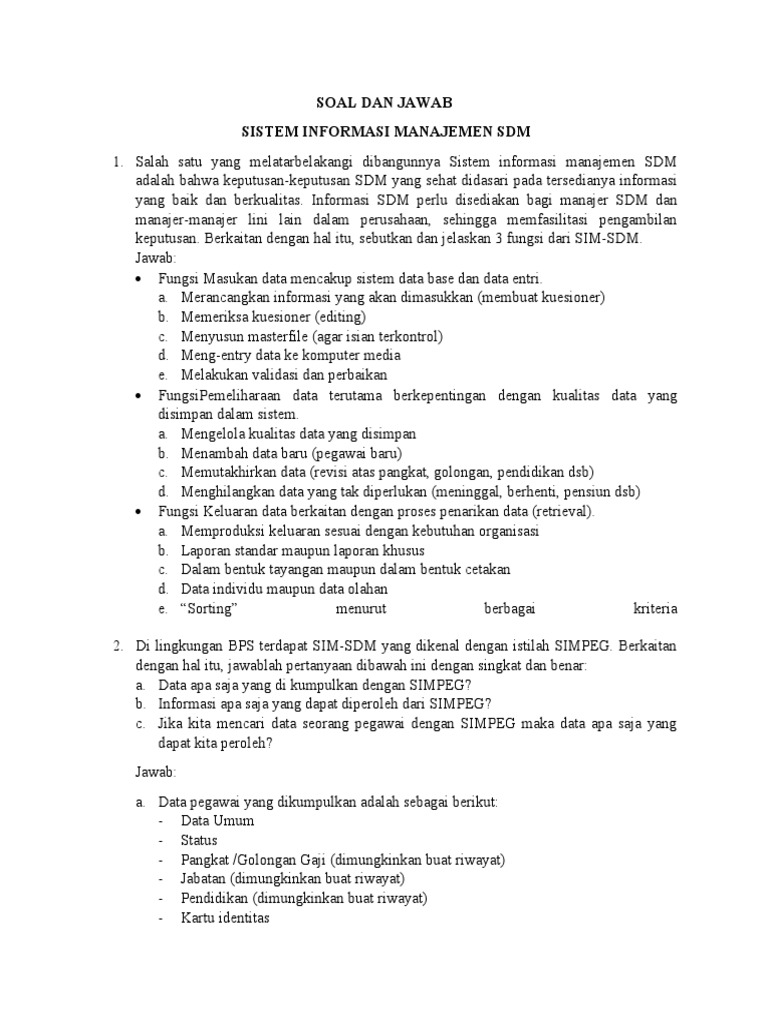 SIM-SDM dan SIMPEG di BPS | PDF | Komputer