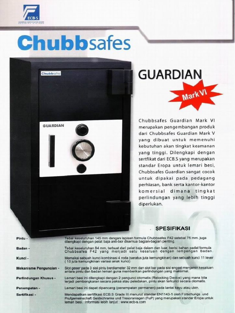 Chubb Safes Guardian Mark VI | PDF
