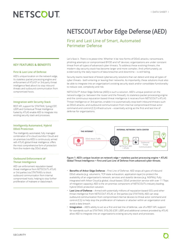 NETSCOUT Arbor Edge Defense | PDF | Transport Layer Security | Denial ...
