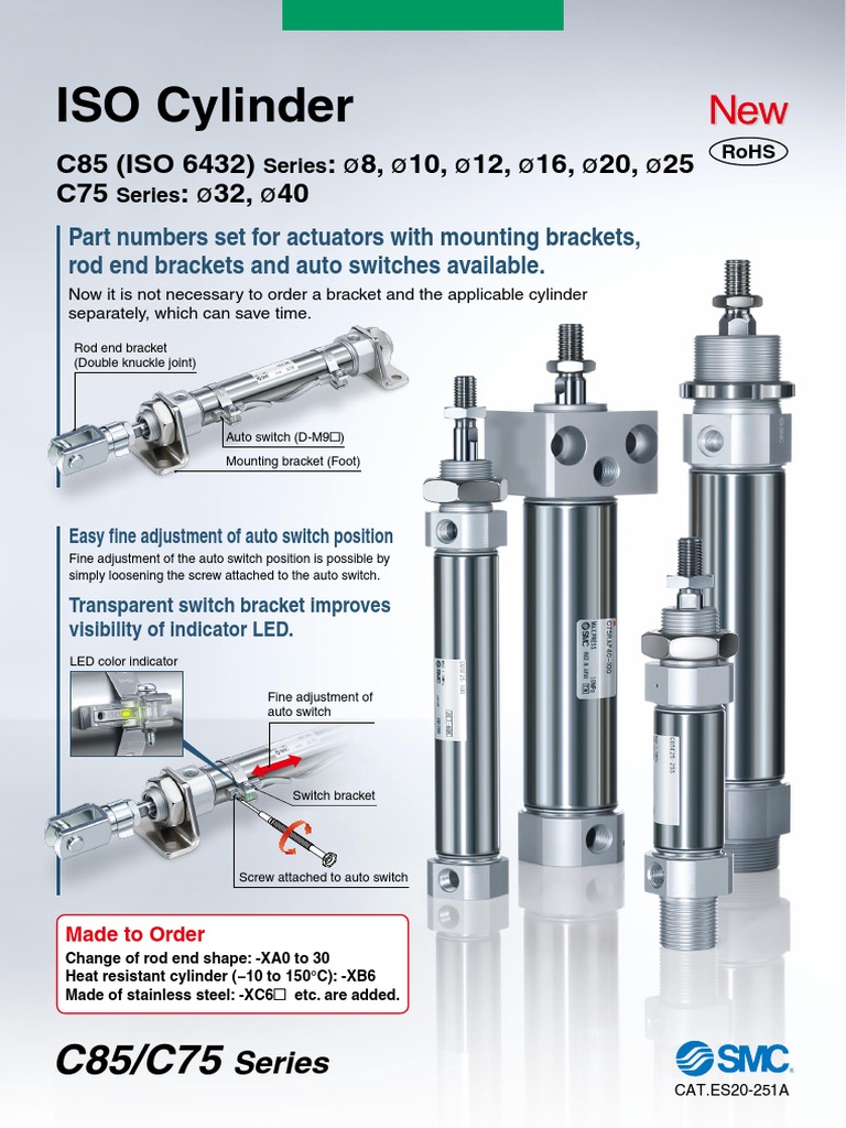 c85 - c75 Cilindros SMC | PDF | Switch | Bipolar Junction Transistor