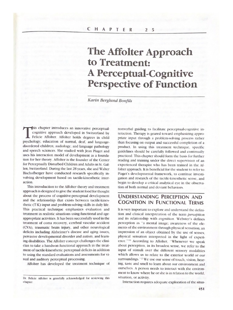 Affolter Approach-1 | PDF