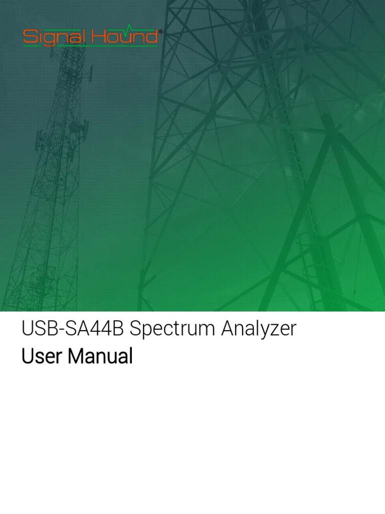 USB-SA44B Spectrum Analyzer User Manual | PDF | Modulation | Bandwidth ...
