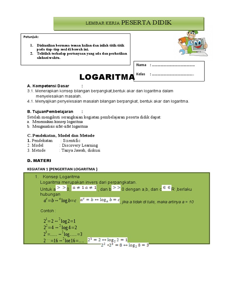 LKPD 3.1 (Logaritma) | PDF